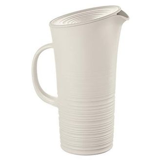 Guzzini Tierra, Karaffe mit Deckel - Milchweiß, 18,7 x 13,4 x 10 x h26,9 cm | 1800 cc - 181701156, Bianco