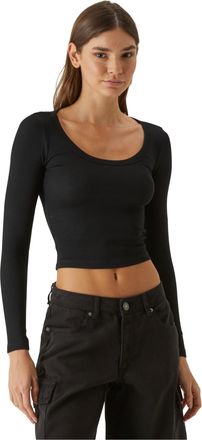 Urban Classics Damen Langarmshirt Ladies Organic Rib Jersey Wide Neck Longsleeve, Langarmshirt aus Bio-Rippjersey mit weitem Halsausschnitt, Größen XS-5XL