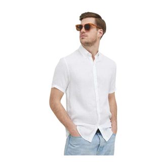 Michael Kors Chemise en lin coupe ajust&eacute;e - Homme - Chemises - Blanc - Taille: XL
