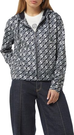 Comma Sweat-Jacke mit Icon-Muster und Kapuze