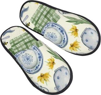 Generic Pantoufles En Peluche Ustensiles Vintage Chaussures Antid&eacute;rapants Chauds Chaussons Pour Unisex Chambre Ext&eacute;rieur L