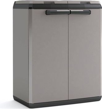 Dmora Armoire dExtérieur Rimouski, Meuble de Jardin Étanche, Ouverture Battante Made in Italy, 39x68x85h cm Gris