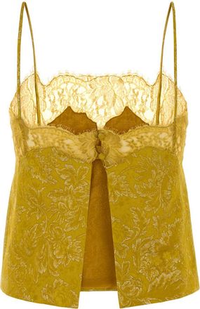 Saint Laurent Brocart Camisole - Gold