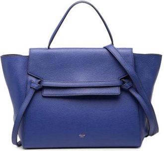 Celine Pre-owned Cuir sacs-celine - Femme - Pre-owned - Bleu - Taille: ONE Size