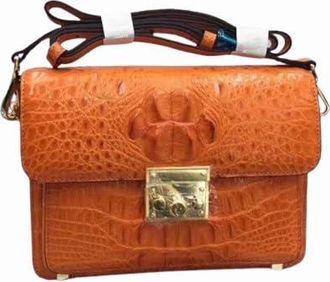 Generic Sac cabas pour femme, sac bandouli&egrave;re en cuir de crocodile v&eacute;ritable, style alligator authentique