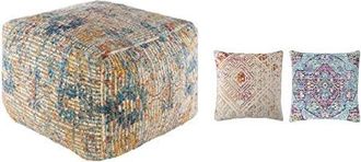 DKD Home Decor Sitzsack, mehrfarbig, 40 x 40 x 40 cm, 2 Stück