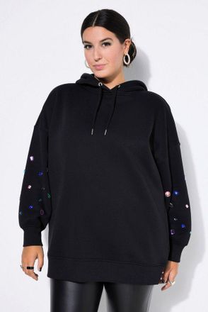 STUDIO UNTOLD Sweatshirt Hoodie extra oversized Kapuze Ziersteinchen