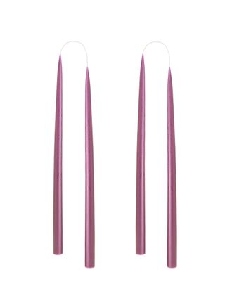 Kunstindustrien Stabkerzen, Hergestellt in D&auml;nemark, 42 Farben verf&uuml;gbar, Tafelkerzen, Durchgef&auml;rbte Kerzen lange Brenndauer von 15Std., Kerzen Set Geschenk, 4 St&uuml;ck,