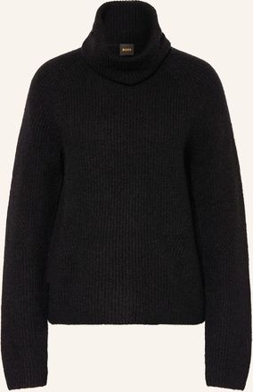 HUGO BOSS Rollkragenpullover Falodina Mit Alpaka schwarz