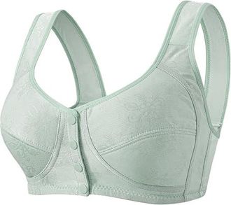 Generic Soutien-gorge boutonn&eacute; sur le devant - Sous-v&ecirc;tements de sport pour maman - Grande taille - Sans armatures - Soutien-gorge de sport pour filles, vert 