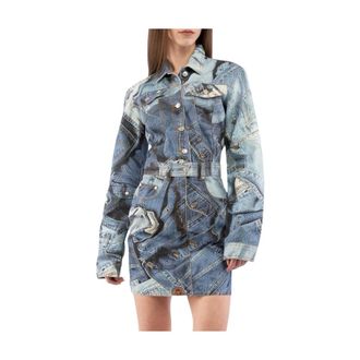 Love Moschino Damen, Kleider, Blau, XLGr&ouml;&szlig;e