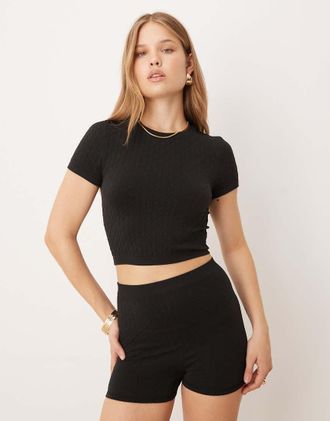 Calvin Klein Crop top sans coutures - Noir