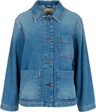 Max Mara Femme, Vestes, Bleu, Taille: 36 FR Authentic Denim Shacket
