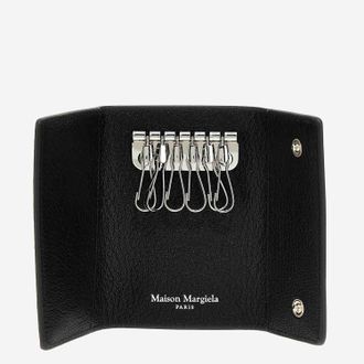 Maison Margiela Womens Leather Keyring Black Wallets & Purses
