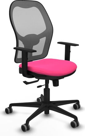 Piqueras y Crespo Drehstuhl Rosa Jorquera mit 1D-Armen, h&ouml;henverstellbare Lendenwirbelst&uuml;tze, ausgestattet mit Syncro/Traslack und eingespritztem Schaum. Mit Rollen von