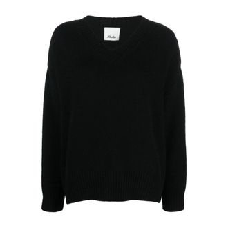 Allude V-Pullover - - Knitwear - Damen - Schwarzk - L