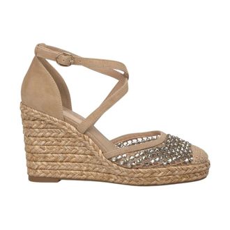 Alma En Pena Valencian Sandale mit Metallnetz - - Shoes - Damen - Beige - 35 EU