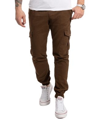Rock Creek Herren Hose Cargohose Tapered Fit Chino Hose Cargo Hose Jogging Casual Pant M&auml;nnerhose Freizeithose Hosen Herrenhose RC-2356 Braun W32 L32
