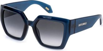 Just Cavalli Femme, Accessoires, Bleu, Taille: 53 MM Sjc149 Lunettes de soleil