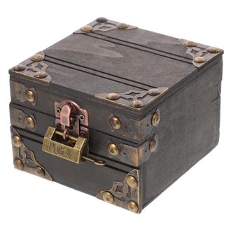 Holibanna Schmuckk&auml;stchen Holz Vintage Schmuckaufbewahrung Schatzkiste Mit Schloss F&uuml;r Armband Ring Halskette Dekoration