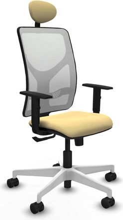 Piqueras y Crespo Economalla Stuhl mit 1D-Armlehnen, h&ouml;henverstellbarer Lendenwirbelst&uuml;tze und festem Kopfteil, ausgestattet mit Sincro 3 Positionen und Schneideschaum,