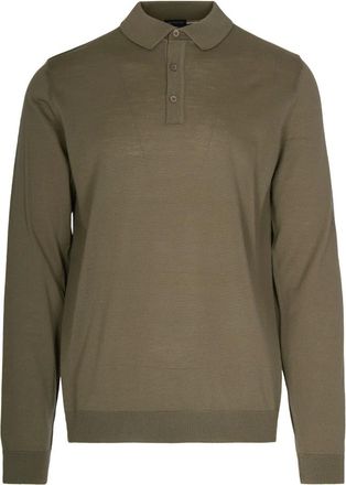 HUGO BOSS Homme, Tops, Vert, Taille: XL Polo en maille de laine vierge