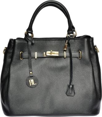 Anna Luchini Schwarz Rindsledertasche