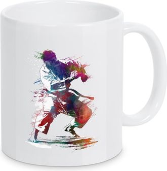 artboxONE Tasse Judo-Sportkunst A von Justyna Jaszke - Kaffeetasse Sport
