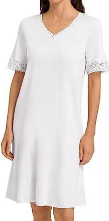 Hanro Moments - Femme - V&ecirc;tement de nuit - Chemise de nuit - Coton - Avec dentelle, Blanc., M