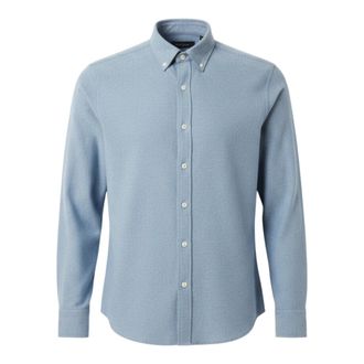 Sunspel Baumwoll-Flanellhemd mit Button-Down-Kragen - - Shirts - Herren - Blau - 2XL