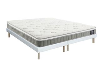 Vente-Unique Ensemble 180 x 200 cm sommier tapissier + Matelas Ressorts ensach&Egrave;s et Accueil m&Egrave;moire de Forme &Egrave;p.21cm - VITOGO de YSME