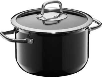 WMF Fusiontec Mineral Kochtopf groß 22 cm, Glasdeckel, Fleischtopf Induktion 4,7l, High-Tech Keramik, backofenfest, kratzfest, Made in Germany, spülmaschi