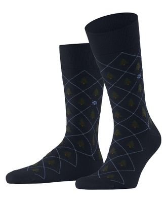 Burlington Herren Socken Christmas Tree M So Baumwolle gemustert 1 Paar, Blau Marine 6120, 40-46