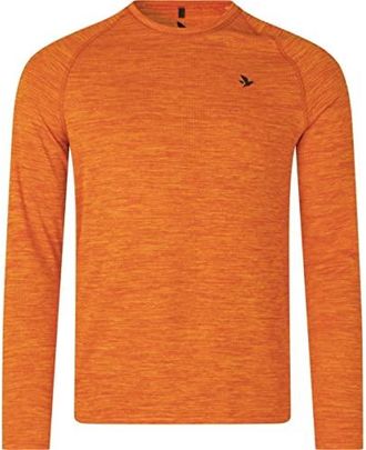Seeland | T-Shirt Active L/S | V&ecirc;tements & &Eacute;quipement de Chasse pour Professionnels | Design Scandinave Haut de Gamme Durable | Hi-vis Orange, XL