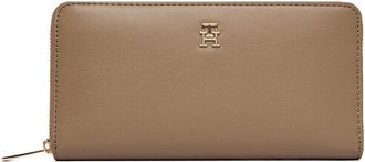 Tommy Hilfiger Geldb&ouml;rse Th Icon Lrg Za AW0AW17744 Beige