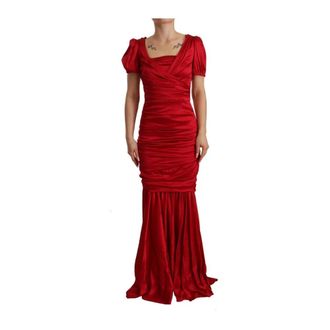 Dolce & Gabbana Rotes Seiden Meerjungfrau Kleid - - Dresses - Damen - Rot - S
