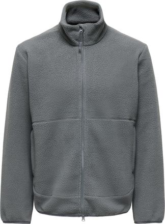 Only & Sons Herren Onsjason Fleece Jacket OTW Noos, Grey Pinstripe, xx_l