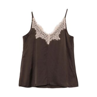 Seventy &Auml;rmelloses Top - - Tops - Damen - Braun - S