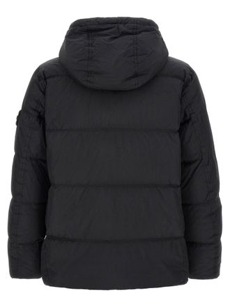 Stone Island Ruffled-Texture Quilted Down Jacket - Black