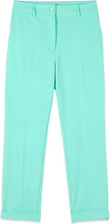 Oltre Femme, Pantalons, Vert, Taille: 50 FR Pantalon cropped en cr&ecirc;pe