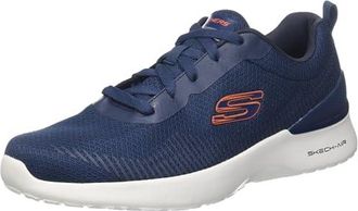 Skechers air Dynamight Bliton Baskets Homme, Bordure Orange synthétique en Maille Marine, 41 EU