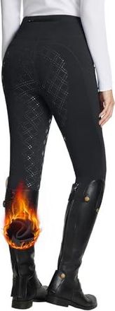 Baleaf Pantalon d&eacute;quitation thermique pour femme Jodhpurs pour cheval Pantalon d&eacute;quitation pour dames avec si&egrave;ge complet et poignet en silicone pour lhiver &agrave;