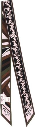 Emilio Pucci Mixed-Print Silk Twill Scarf - Black