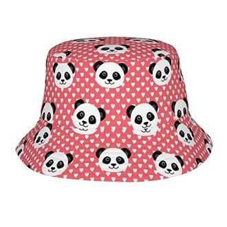 Generic Casual Seau Chapeau Panda Mignon Chapeaux de Soleil de Plage Unisex Bobs Femme pour Hommes Adultes Golf