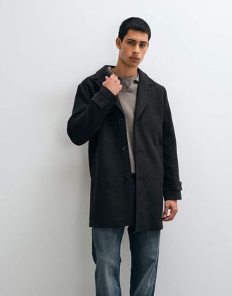 Jack & Jones Wollmantel in Braun