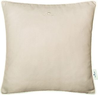 Tom Tailor Deko Kissen Dove Signature - 2er Set Kissenbezug 40x40 Sand - Deko Wohnzimmer - ohne Füllung - Pflegeleichte Kissenhülle