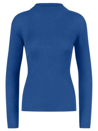 Apart Fashion APART Rippenpullover aus Einer Soften Wollmischung, Royalblau, 42