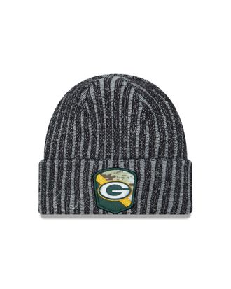 New Era Green Bay Packers NFL Salute to Service 2023 Black Cuff Knit Beanie - One-Size