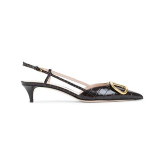 Valentino Garavani VLogo Signature Slingback - - Shoes - Damen - Braun - 38 1/2 EU