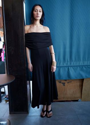 Mango Robe &eacute;vas&eacute;e bustier noir - Femme - XS - MANGO